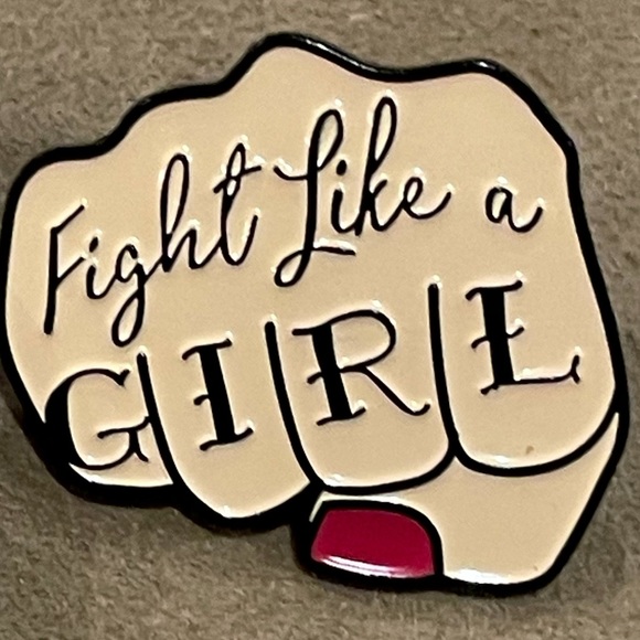 Jewelry | Fun Brooch Pin Fight Like A Girl | Poshmark